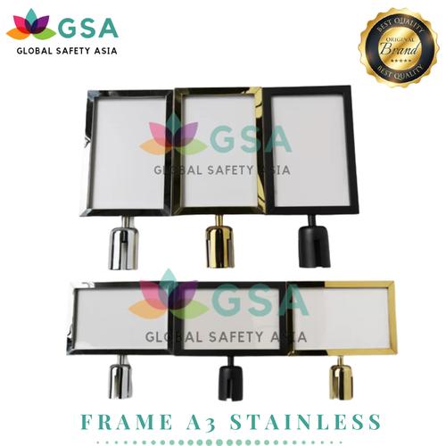 Promo Sign Frame Stainless A3 Potrait / Landscape Papan Tanda Tiang ...