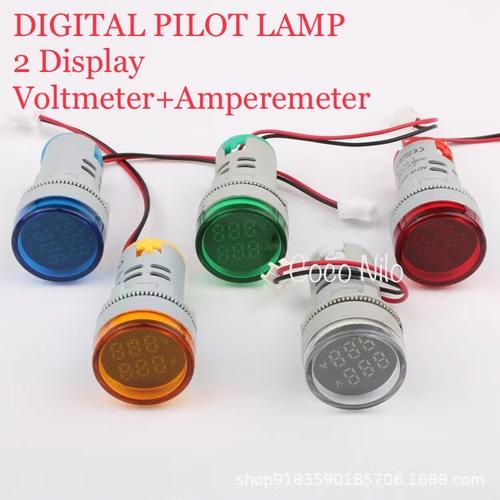 Jual Pilot Lamp Digital Voltmeter+Amperemeter AD16-22DVA AS16-22FVA ...