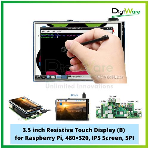 Jual 3.5 inch Resistive Touch Screen LCD 480x320 SPI IPS for Raspberry ...