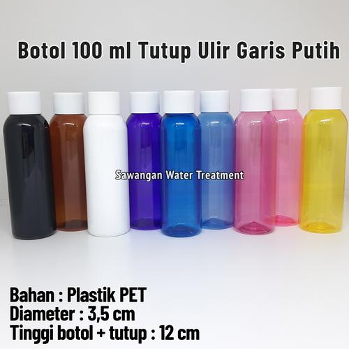 Jual Botol 100ml tutup ulir plastik garis / botol 100 ml tutup ulir ...