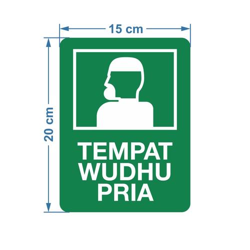 Jual akrilik Rambu Tempat Wudhu Pria 20 cm x 15 cm Acrylic - Kab. Tegal ...