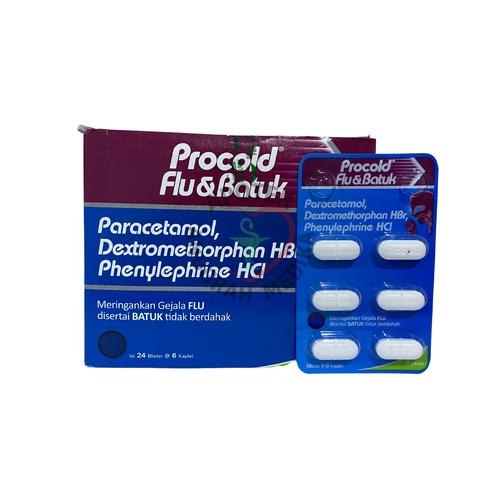 Jual Procold Flu Dan Batuk 1 strip isi 6 Kaplet/Obat Batuk Pilek ...