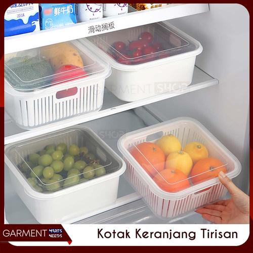 Jual Tempat Buah Sayur Saringan Serbaguna Kotak Penyimpanan Kulkas ...