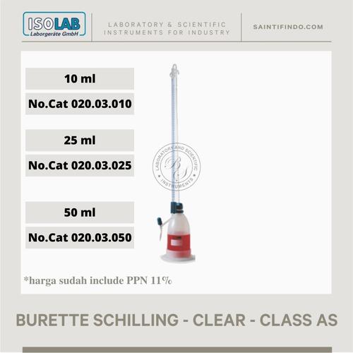 Jual ISOLAB BURETTE SCHILING - CLEAR - CLASS AS - SCHELLBACH - 25 ml ...