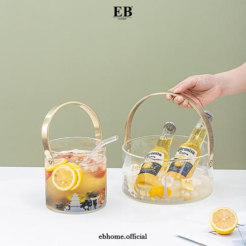 Jual Keranjang Kaca / Tempat Buah/ Wood Handle Glass Bucket 115/2-3 ...