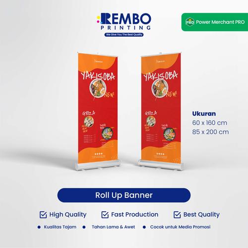 Jual CETAK ROLL-BANNER / STAND BANNER / UKURAN 60x160 CM / ukuran ...