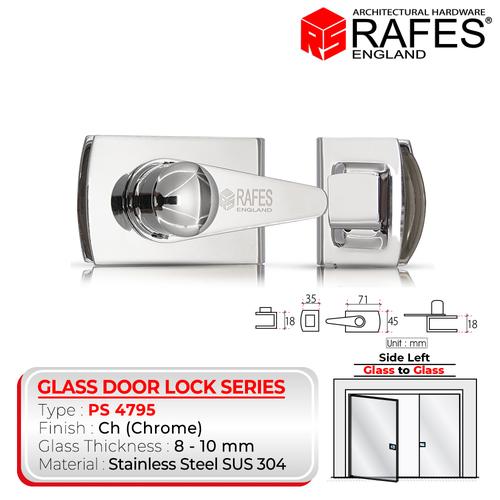 Jual GLASS DOOR LOCK RAFES STAINLESS STEEL 304 - LEFT - Jakarta Barat ...