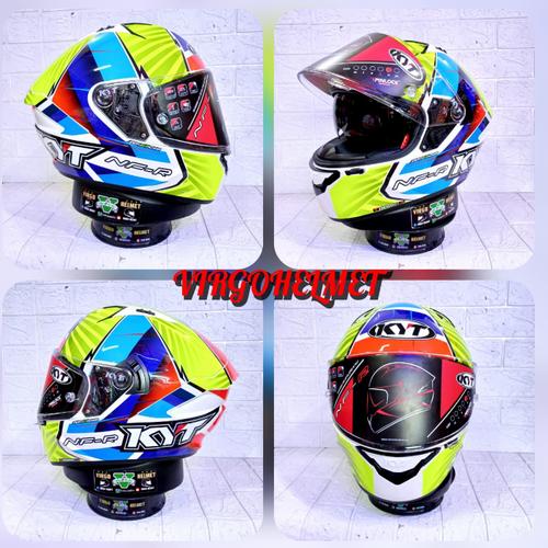 Jual HELM KYT NFR XAVI FORES BLUE REPLICA PAKET GANTENG SNI DOT - M ...