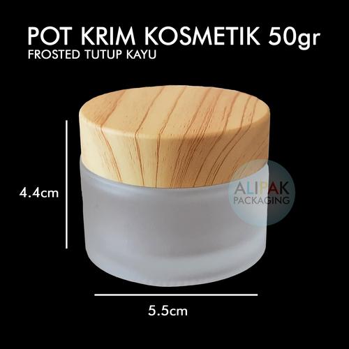 Jual POT KRIM KOSMETIK 50gr KACA FROSTED DOF TUTUP KAYU - Kab. Sidoarjo ...