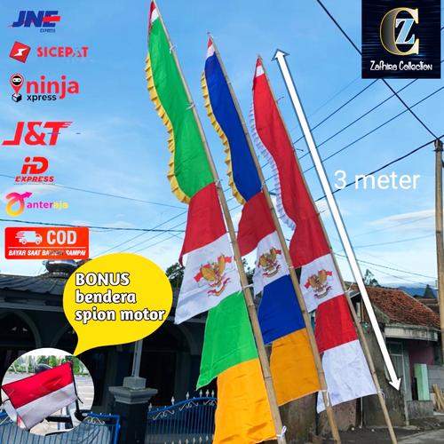 Jual bendera umbul-umbul kuda laut - merah putih - Kab. Garut - zaphira collection | Tokopedia