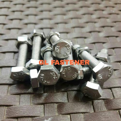 Jual Baut Mur Hex Stainless Steel 304 M6 x 30 anti karat Kunci 10 SUS 304 - Jakarta Barat - GL ...