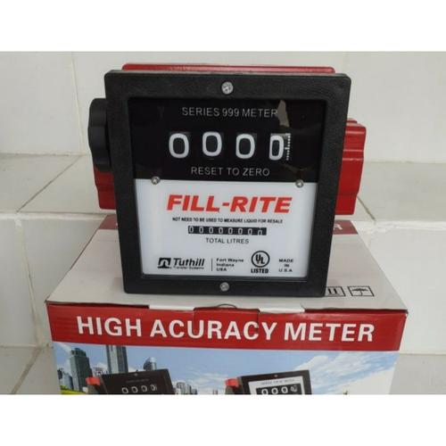 Jual FLOW METER SOLAR 1" inch 3 digit Set Fitting - Meteran Solar / Oli ...