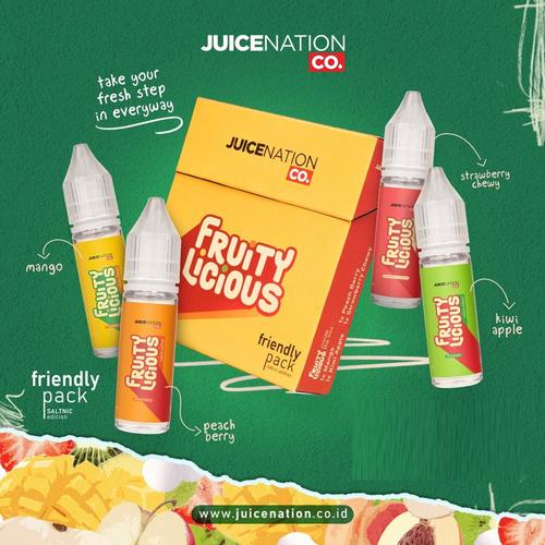 Jual Juicenation FriendlyPack Fruitylicious Saltnic Fruity 4X15ML Authentic - Fruity Pack ...