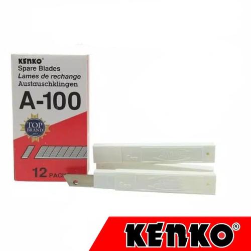 Jual Isi Cutter A100 KENKO Refill Pisau Cutter Blade Kecil A 100 A-100 - 1 TUBE = 5PISAU - Kota ...