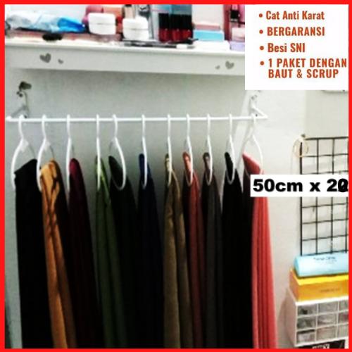 Jual Rak Gantungan Hanger Baju Minimalis Tembok Tebal - Gawangan ...