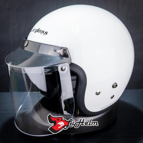 Jual CARGLOSS RETRO HELMET | CF RETRO ARMY | SUPER WHITY WHITE - LRS ...