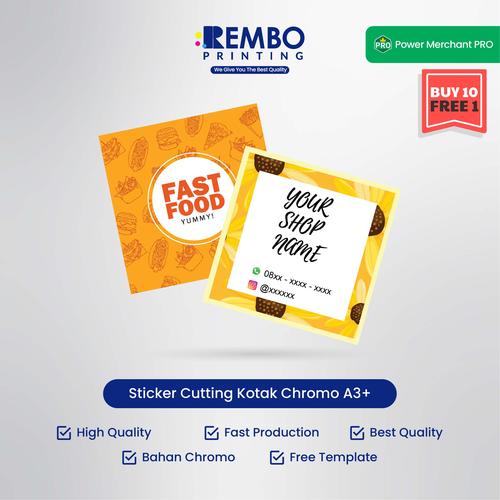 Jual CETAK STIKER KOTAK LABEL MAKANAN STICKER KOTAK KEMASAN CHROMO A3 ...