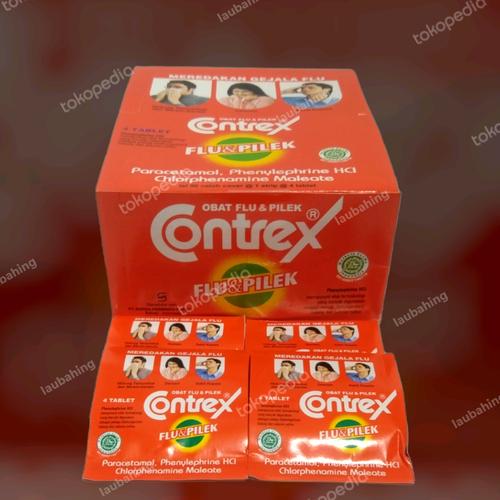 Jual contrex flu dan pilex tablet 1box isi 50 strip - 10strip - Kab ...