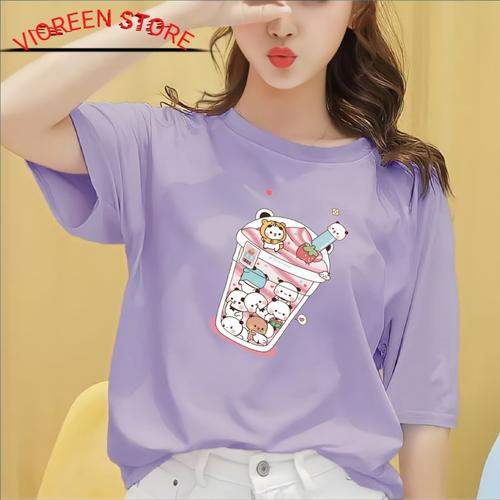 Jual BAJU KAOS WANITA KATUN PREMIUM CUTE BUBBLE CUTE S-M-L-XL-XXL-3XL-4XL - cream, 4XL - Jakarta ...