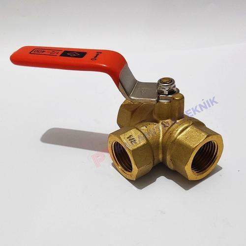Jual Ball valve 3 way 1/2" / kran cabang tiga kuningan triway/ Sailing ...