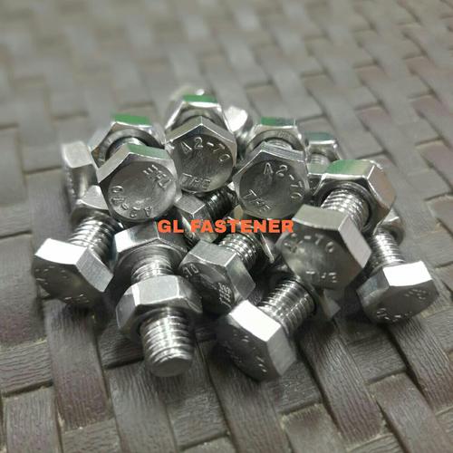 Jual Baut Mur Hex Stainless Steel 304 M8 x 10 anti karat Kunci 13 SUS 304 - Jakarta Barat - GL ...