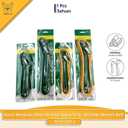 Jual Kunci Pembuka Filter Oli Kulit Sabuk 9/12" Oil Filter Wrench Belt ...