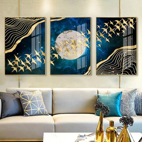 Jual hiasan dinding wall art golden bird luxury hiasan dinding ruangan ...