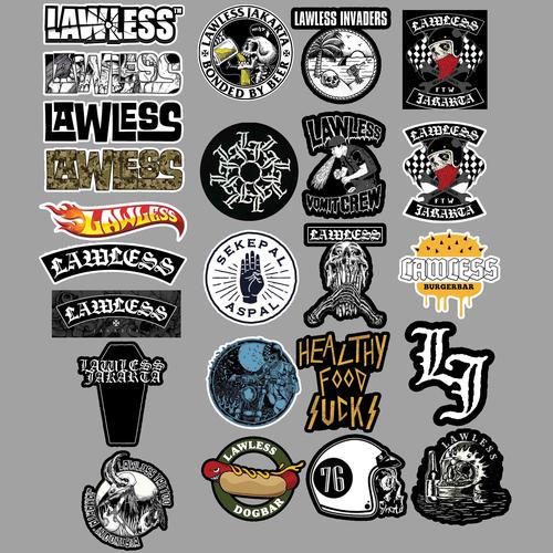 Jual Sticker Lawless | Stiker Lawless | Sticker Local Brand - B1 - Kota ...