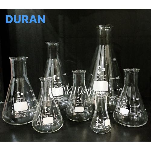 Jual DURAN Erlenmeyer Flask Narrow Neck 25ml, 50ml, 100ml, 125ml, 150ml ...