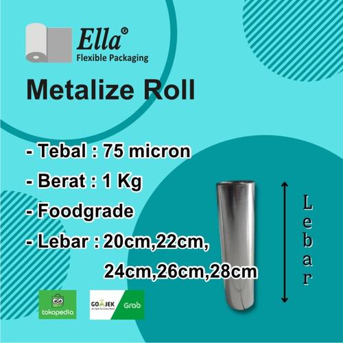 Jual Metalize Roll 75micron I 1Kg I Kemasan Packaging I Tanggung - 26cm ...