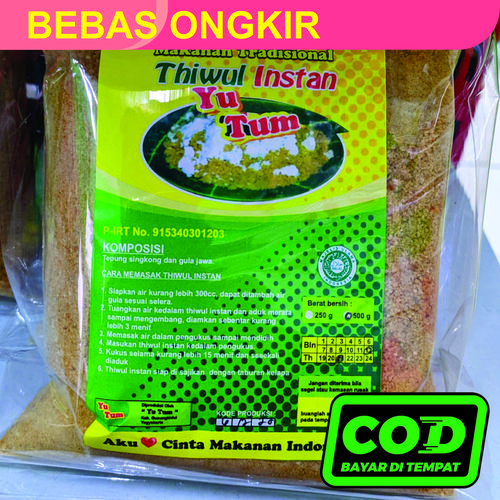 Jual Tiwul instan halus yu tum makanan tradisional 500gr - Kab. Bantul ...