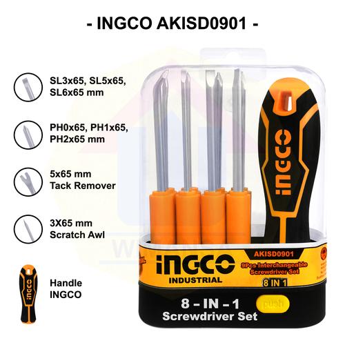 Jual AKISD0901 INGCO OBENG MINI SET 9 IN 1 INDUSTRIAL - Kota Surabaya ...