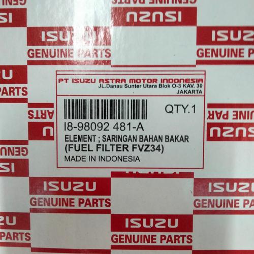 Jual I8-98092-491-A Fuel Filter Isuzu Giga FVZ 34 " Genuine" - Jakarta ...