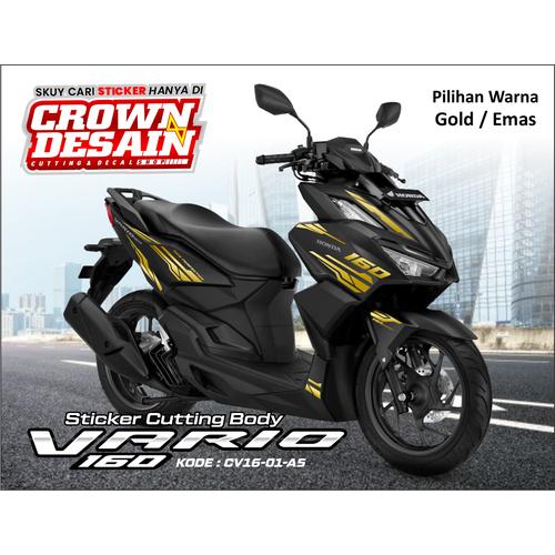 Jual Cutting Sticker Vario 160 All New 2022 GOLD - Cutting Stiker Lis ...