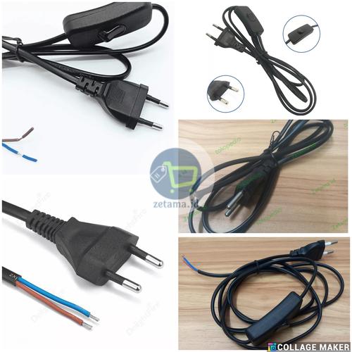 Jual Kabel + Colokan Saklar On Off Kabel Power AC Cord Saklar 1,5 Meter ...