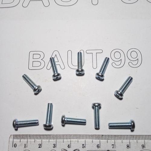 Jual 10 Pcs Baut Jp M4 x 15 / Sekrup / Skrup jp M4 x 15 Galvanis - Kab. Klaten - baut 99 | Tokopedia