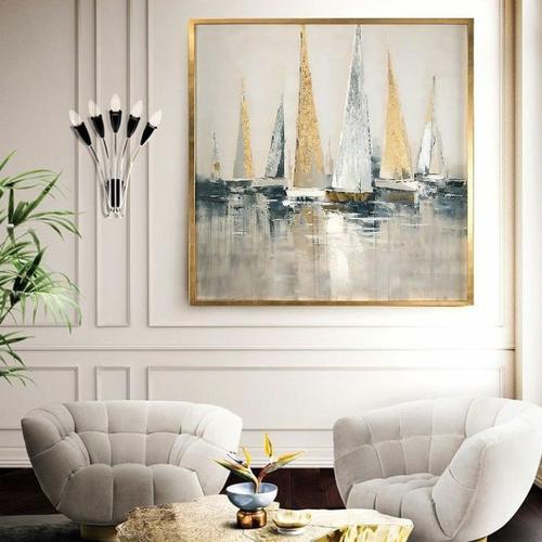 Jual Lukisan modern perahu layar dekorasi dinding art painting - costom ...