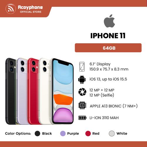 Jual APPLE IPHONE 11 64GB GARANSI RESMI IBOX - White, Garansi Inter ...
