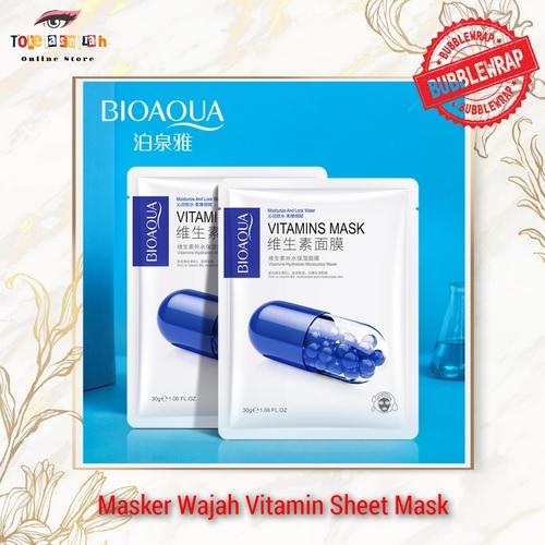 Jual Masker Wajah Vitamin Korea Sheet Mask - Biru - Kota Medan ...