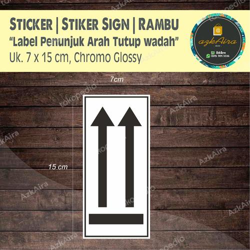 Jual Sticker Stiker Rambu Sign K3 Label Arah Wadah/ Kemasan LB3 - 7x15 ...