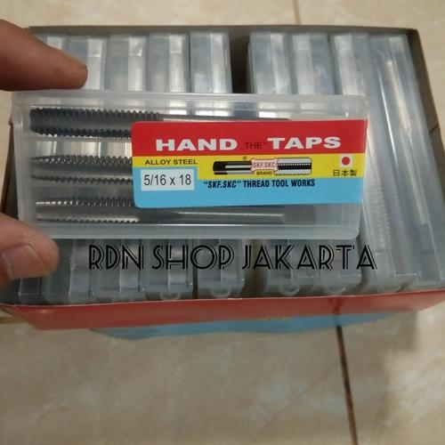 Jual Mata Hand Tap Set 3 pcs size taps M 5/16 x 18 mm made in Japan ...