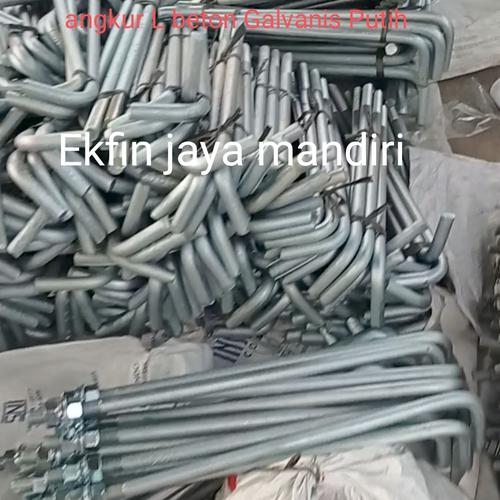 Jual angkur L besi beton galvanis | M24 x 30cm | komplit 2nut + 2ring ...