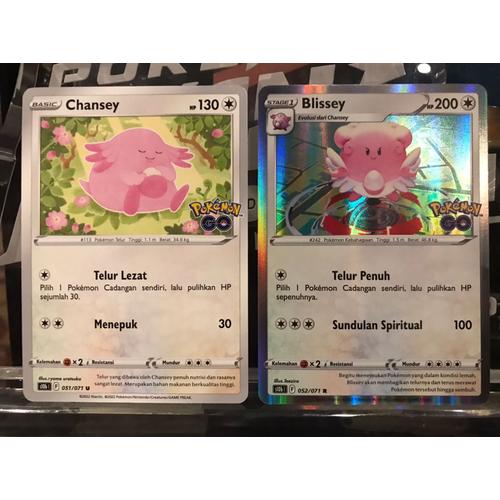 Jual Chansey evoline Pokemon TCG indo (Pokemon Go) - Kota Surabaya ...