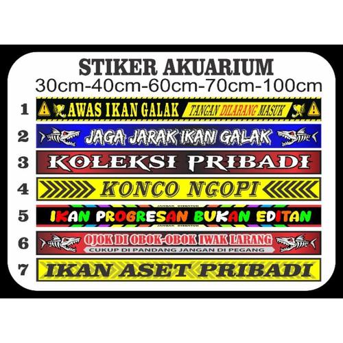 Jual STIKER AKUARIUM IKAN IKAN CHANNA PREDATOR - 30CM, 1.T DLR MASUK ...