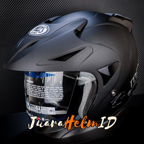 Promo MDS HELM PROTECTOR SOLID / BLACK DOFF / HALF FACE - XL - Kota ...