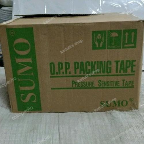Jual Lakban Isolasi Bening OPP SUMO TAPE HIJAU Dus 2 inch x 100 yard 48 ...