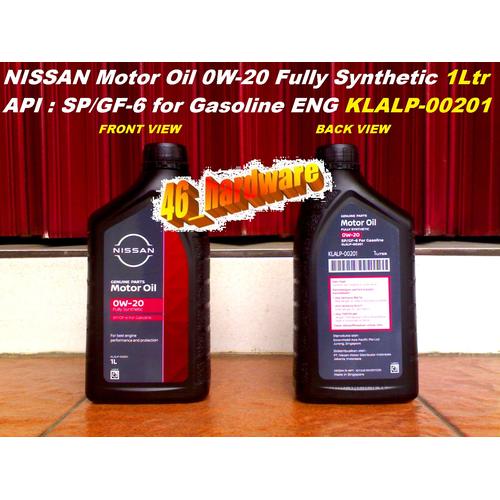 Jual NISSAN Motor Oil 0W-20 0W20 Fully Syn SP GF6 for GASOLINE KLALP ...