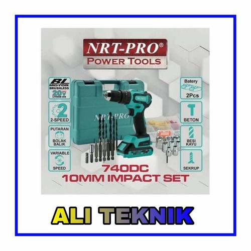 Jual NRT PRO 740 DC Cordless Impact Drill 10MM Brushless Motor ...