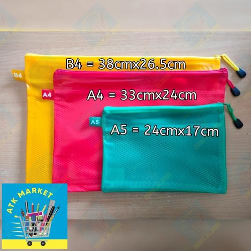 Jual Map Sleting / Zipper Bag / Map Zipper / Map Resleting A4 A5 B4 AJP ...