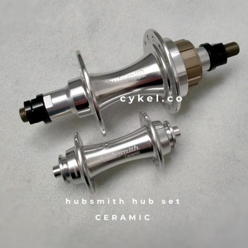 Jual hubsmith hub set 3 speed silver ceramic front hub rear hub ...